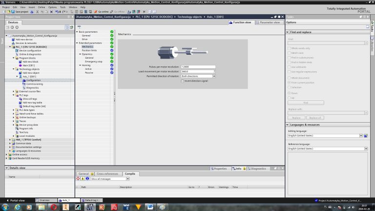 CONTROL OF THE STEPPING MOTOR BY USING S7-1200 - CONFIGURATION OF THE ...