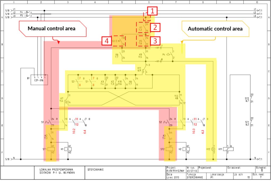 How to read electrical schematics? #6 CONTROL SYSTEMS p. 2/2 - Blog related to industrial ...